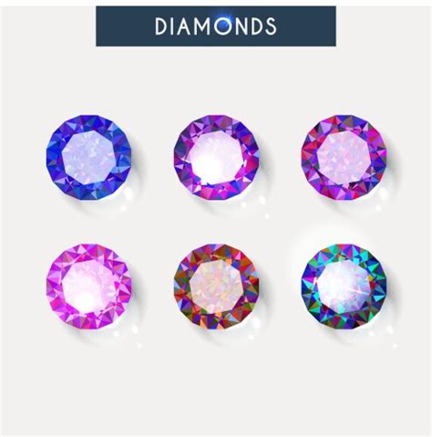 Set Of Realistic Green Emeralds Royalty Free Vector Image