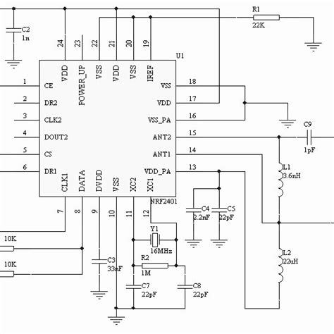 Nrf2401 Typical Application Circuit Download Scientific Diagram