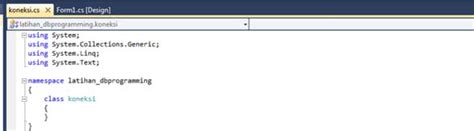 Menghubungkan SQL Server Dengan Visual Studio C Dan Simpan Update