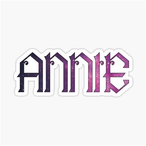 Annie Name I My Name Is Annie Typography Name Galaxy Vibe