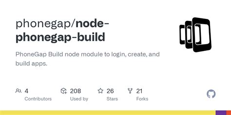 Github Phonegapnode Phonegap Build Phonegap Build Node Module To Login Create And Build Apps