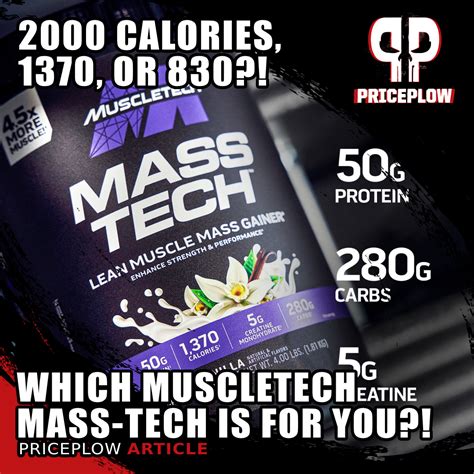 Which Mass Tech Comparing Muscletech S Mass Tech Weight Gainers