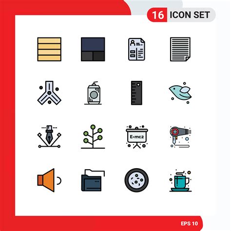 Modern Set Of 16 Flat Color Filled Lines Pictograph Of Bottle Dna Data Cells Report Editable