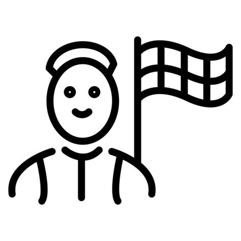 Premium Vector Flagman Vector Illustration