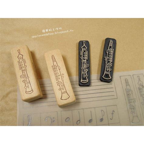 【蘋果籽工作坊】手刻膠板印章 手刻章＊木管樂器＊單簧管黑管豎笛、雙簧管 蝦皮購物
