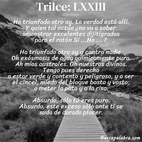 Poema Trilce LXXIII de César Vallejo Análisis del poema