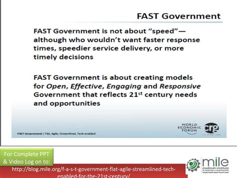 f a s t government flat agile streamlined tech enabled for the