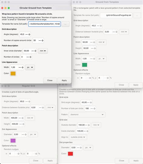 Plugin Overview Inkscape Bobbinlace