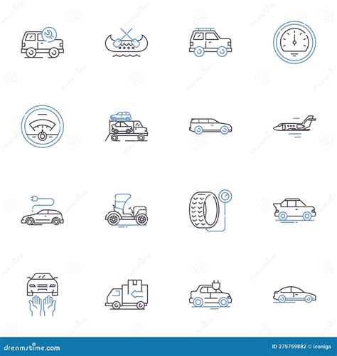 Shipment Services Linear Icons Set Logistics Delivery Transport