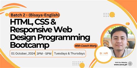 Batch 2 4 Week Online Html Css And Responsive Web Design Programming Bootcamp By Coach Warly