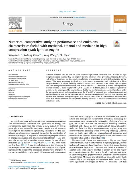 Numerical Comparative Study On Performance And Emissions Numerical Comparative Study On Studocu