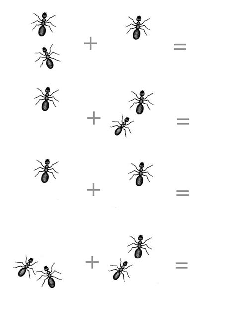 Clubhouse Academy Free Printable Adding Ants Beginner Math Worksheet
