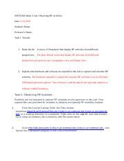 NETW Week Lab Docx NETW Week Lab Observing RF Activities Date Babe S