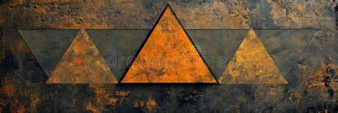 Triangular Shapes In Varying Sizes Are Placed Asymmetrically On A
