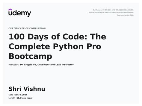 Shri Vishnu S On Linkedin Python Coding Professional Udemy Data Iibs