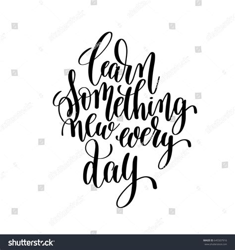 Learn Something New Every Day Black Stock Vector Royalty Free 645507916