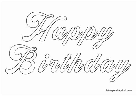 Letra De Happy Birthday Letras Para Imprimir