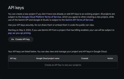 Gemini Api 사용을 위한 Api Key 발급받기