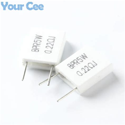50pcs 5w 022 Ohm 022r Bpr56 Non Inductive Ceramic Cement Resistor