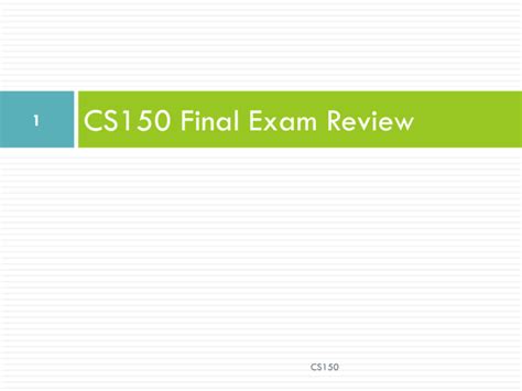 CS150 Final Exam Review Word Excel PowerPoint