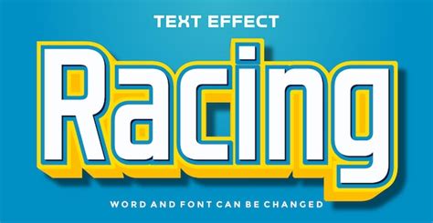 Premium Vector Racing Editable Text Effect