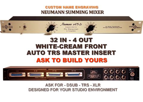 32 Ch Analog Stereo Summing Mixer Box White Neumann