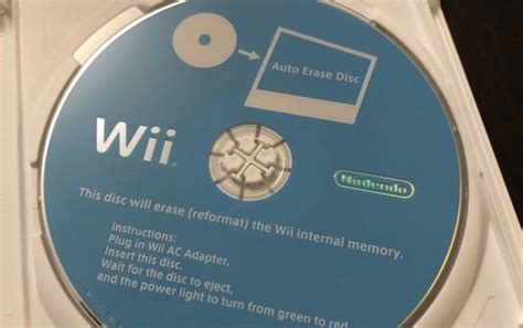 Random This Disc Will Wipe Your Nintendo Wii Clean Nintendo Life