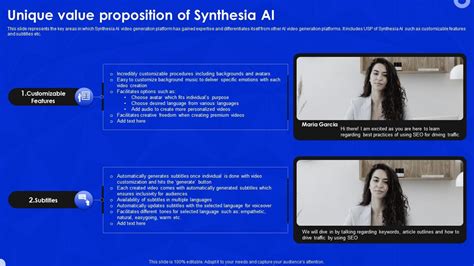 Unique Value Proposition Of Synthesia Ai Synthesia Ai Video Generation Platform Ai Ss Ppt Template