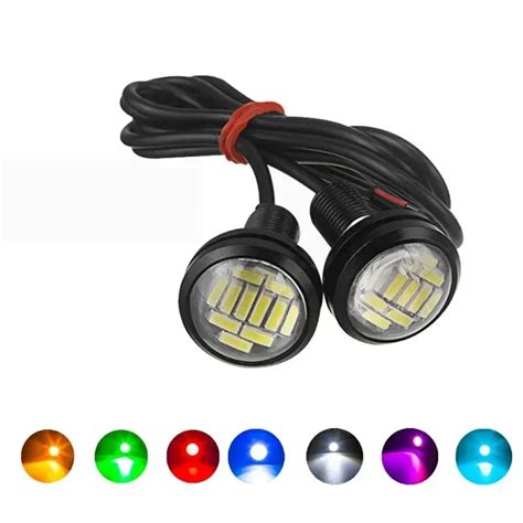 2 шт. Eagle Eye светодиодные 23 мм 4014 12SMD автомобильные дневные ...