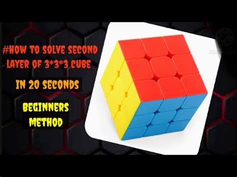 How To Solve Second Layer Of Rubik S Cube In 20 Seconds Easiest Way YouTube