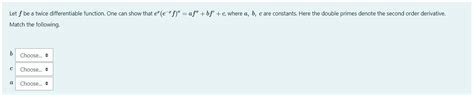 Solved Let F Be A Twice Differentiable Function One Can