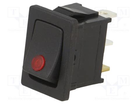 RF2-1A-DC-2-RL SWITCH COMPONENTS - ROCKER | SPST; Pos: 2; ON-OFF; 16A ...
