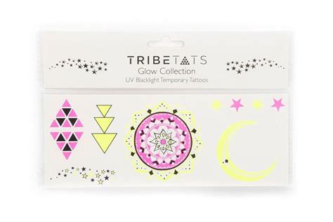 Uv Blacklight Tattoos Glow In The Dark Rave Temporary Flash Tattoos