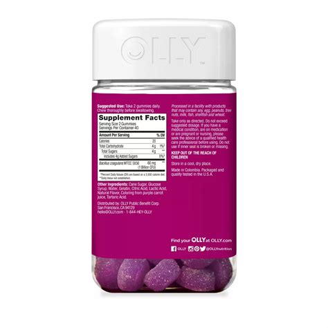 Olly Probiotic Immune And Digestive Health Bramble Berry Gummies Shop