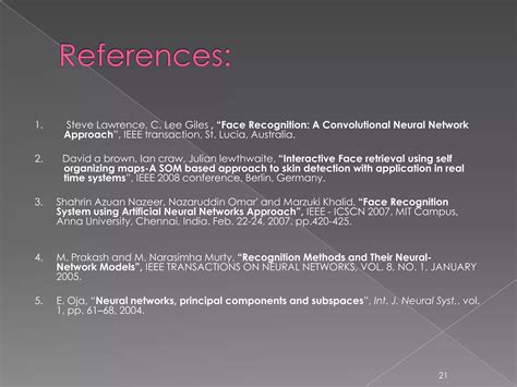 Face Recognition Using Artificial Neural Network Pptx