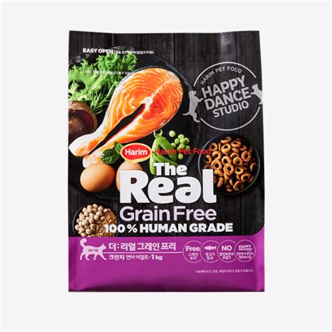 하림 더리얼 캣 그레인프리 크런치 연어 어덜트1kg 배민스토어