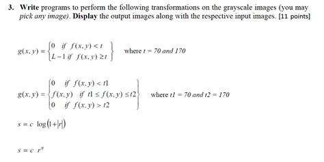 Solved 3 Write Programs To Perform The Following