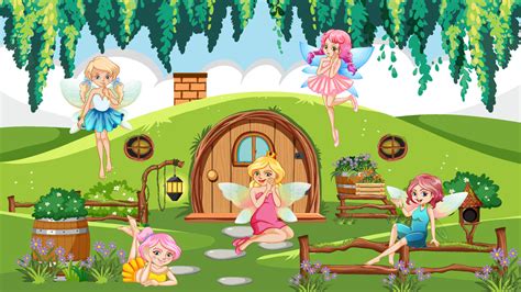 Fairies At Fantasy Land 11279419 Vector Art At Vecteezy