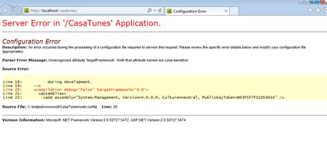 Configuration Error When Accessing Web Interface Support