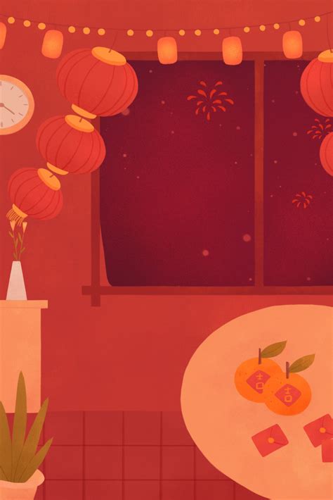 春节挂灯背景图片春节挂灯背景素材图片千库网