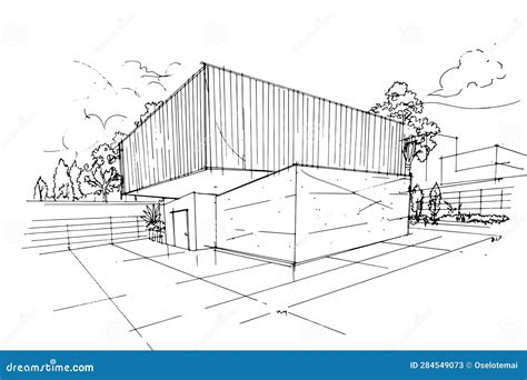 House Line Drawing A Line Drawing Using Interior Architecture