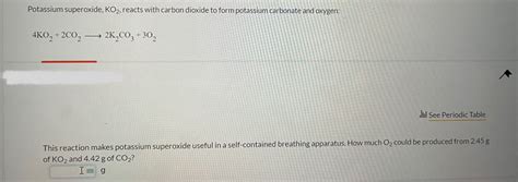 Answered Potassium Superoxide Ko2 Reacts With Bartleby
