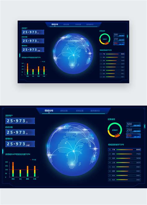 Ui 디자인 배경 데이터 시각화 웹 인터페이스 이미지 사진 401733564 무료 다운로드