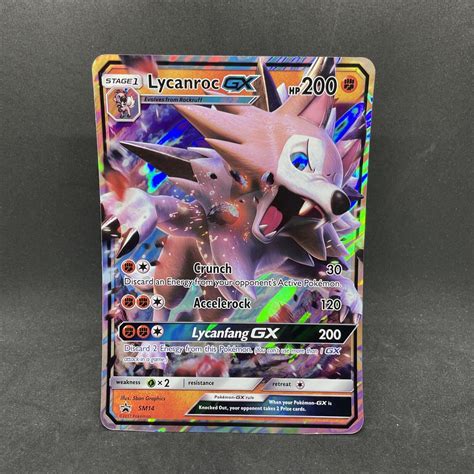 Mavin Lycanroc Gx Sm14 Jumbo Black Star Promo Pokemon Card