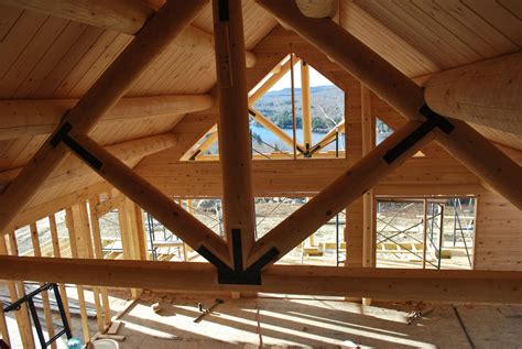Log Truss All Installed And Looking Amazing Build Your Dream Today