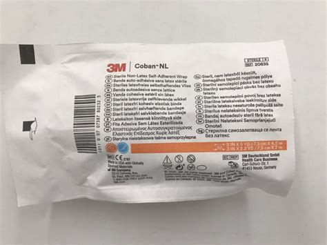 3m 2083s Coban Nl Sterile Non Latex Self Adherent Wrap 3in X 5yd 7 5cm