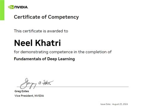 Neel Khatri On Linkedin Deeplearning Ai Nvidia Machinelearning