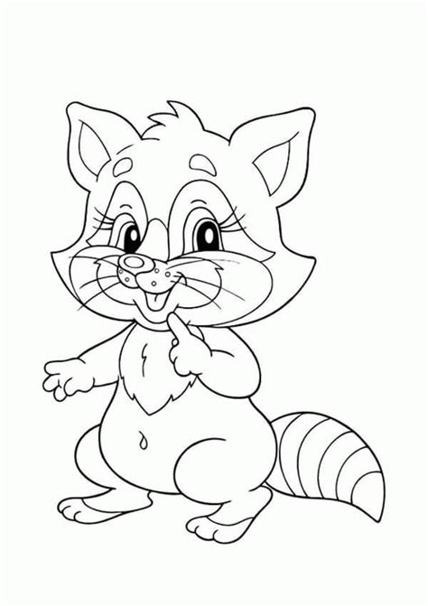 Dibujos De Mapache Para Colorear E Imprimir ColoringOnly