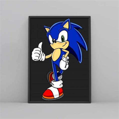 Sonic Hedgehog Blue Ok Poster Sonic The Hedgehog Hedgehog Sonic