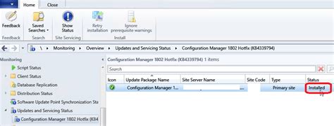 Sccm In Console Update Stuck Installing Or Incorrect Status